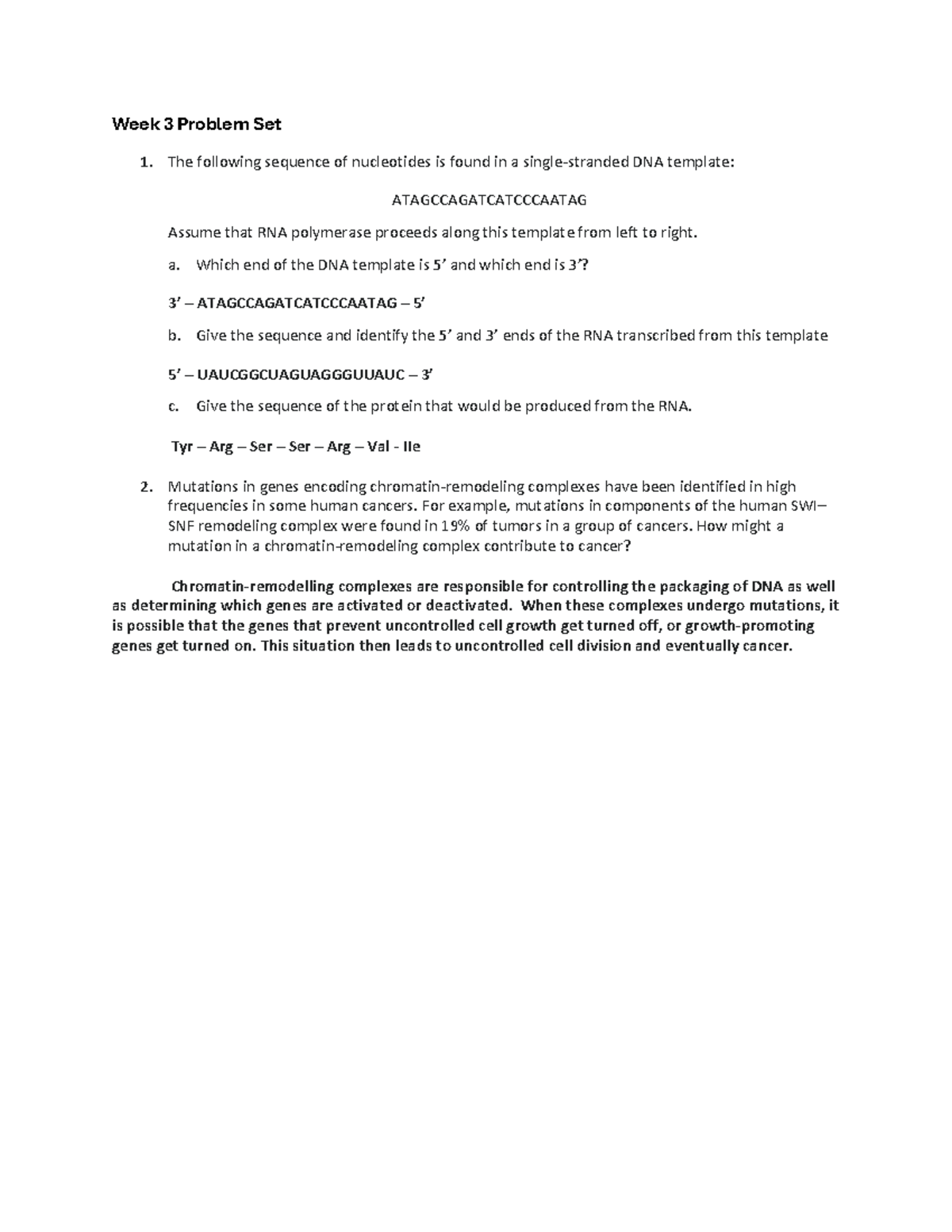 Week 3 Problem Set 1: DNA Transcription & Cancer Mutations Analysis ...