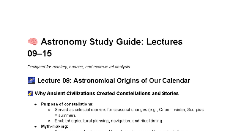 Astronomy Exam 2 Study Guide: Key Concepts and Eclipses - Studocu