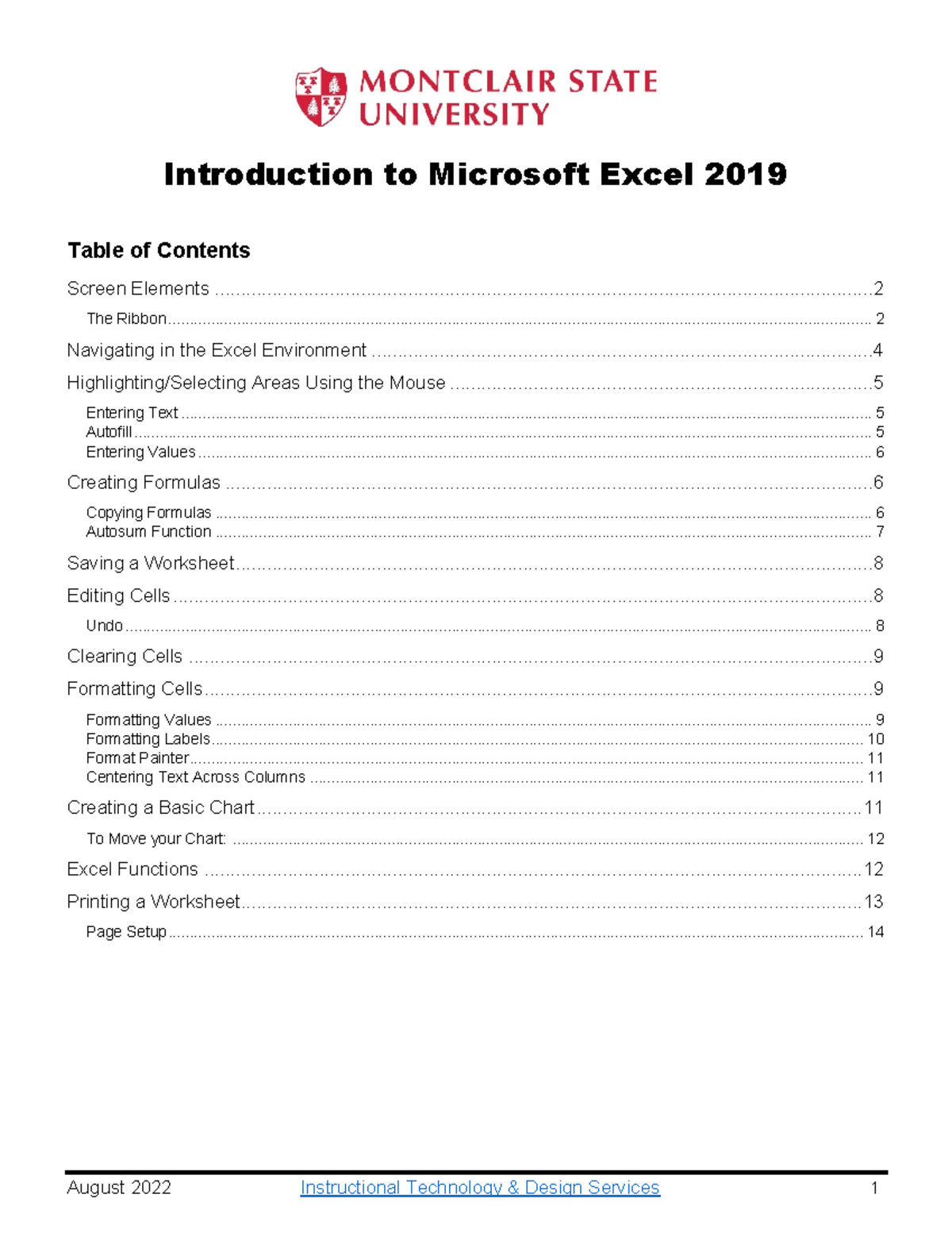 STS Introduction to Excel 2019: Comprehensive Guide and Tips - Studocu
