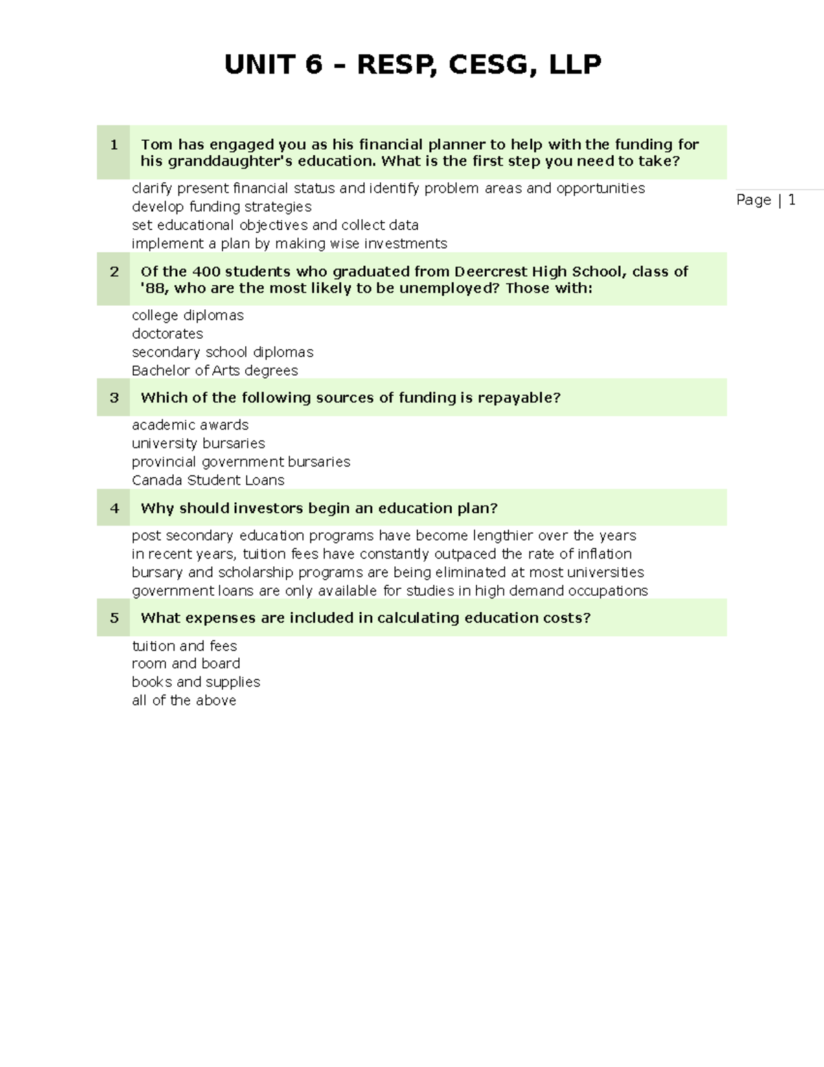 Unit 6- CIFP Website - CIFP Retirement Planning Certificate™ Course ...