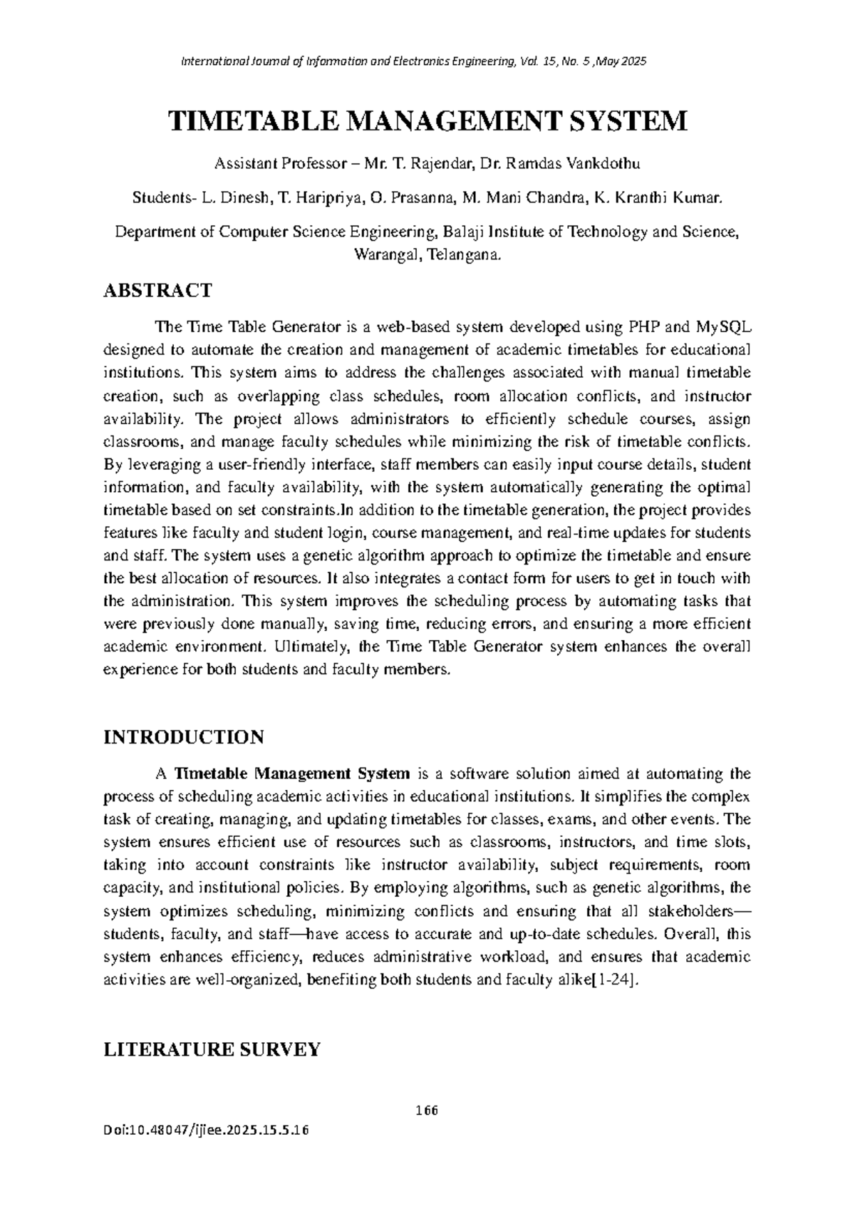 Timetable Management System: A PHP & MySQL Approach (CSE 12C) - Studocu