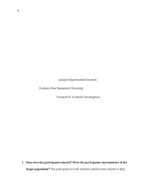 PSY 224 Syllabus - Undergraduate Course Syllabus PSY 224: Research II ...