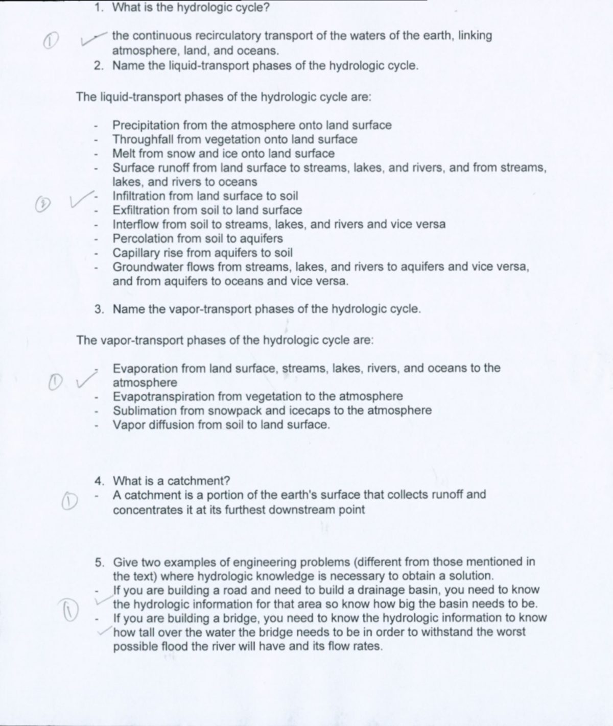 Chapter 1: Overview of Hydrology and the Hydrologic Cycle - Studocu