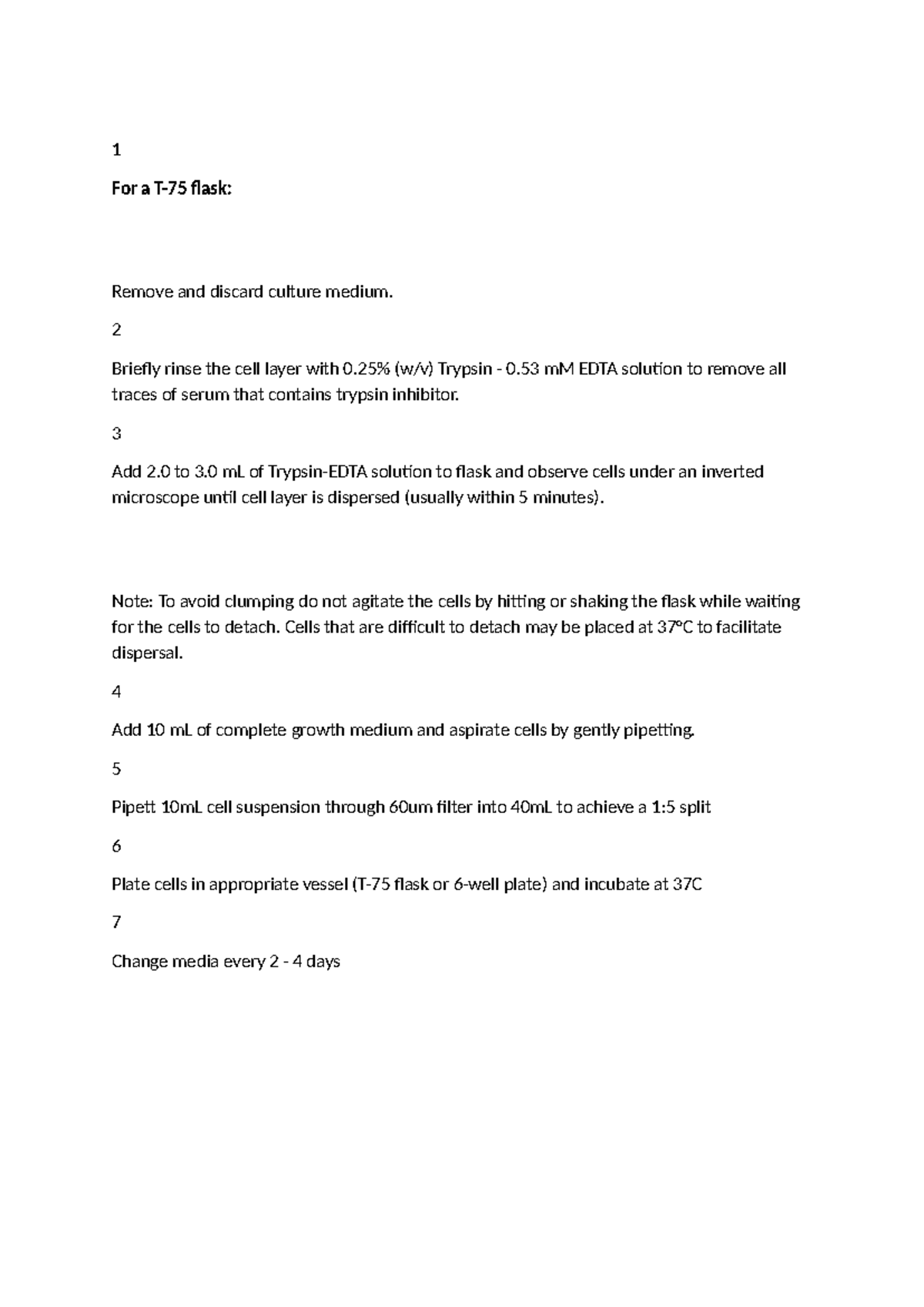 N2a Cell Culture Protocol: Step-by-Step Guide - Studocu