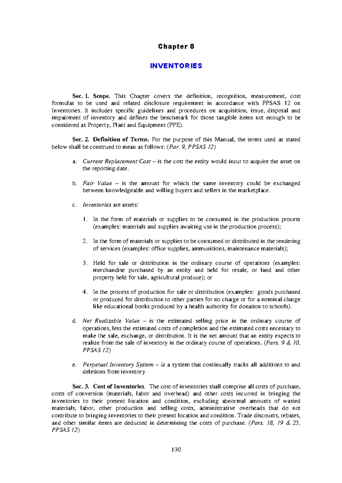 Chapter 8: Inventory Management and Accounting - (CH8) GAM for NGAs ...