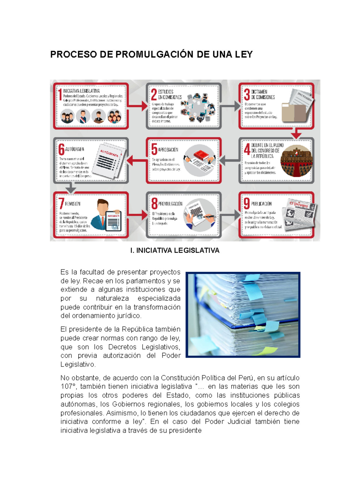 Proceso DE Promulgación DE UNA LEY - PROCESO DE PROMULGACIÓN DE UNA LEY ...