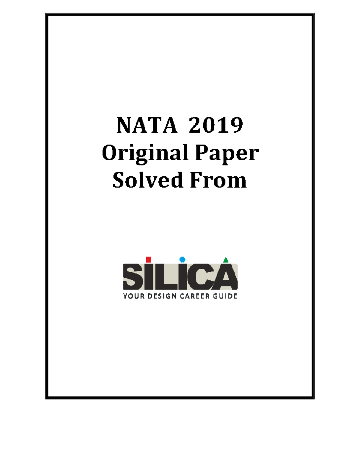 NATA 2019 Final Exam Aptitude Math Questions and Solutions - Studocu
