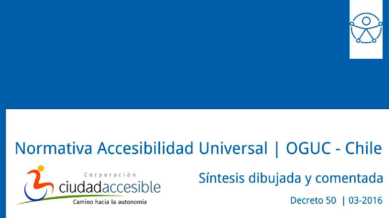 Normativa de Accesibilidad Universal Resumida y Comentada OGUC Chile - Studocu