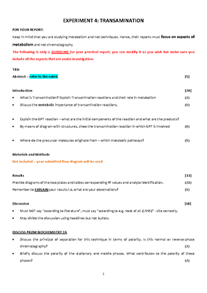 Prac Report Outline 2025 - OUTLINE OF PRACTICAL REPORT DUE on 4th March ...