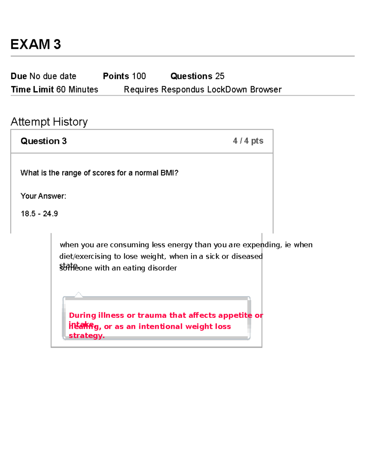 M3 Exam - test bank - EXAM 3 Due No due date Points 100 Questions 25 ...