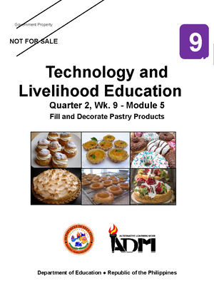 TLE 9 (Preparation of Dessert) - Grade 9 (Junior High School) SEMI ...