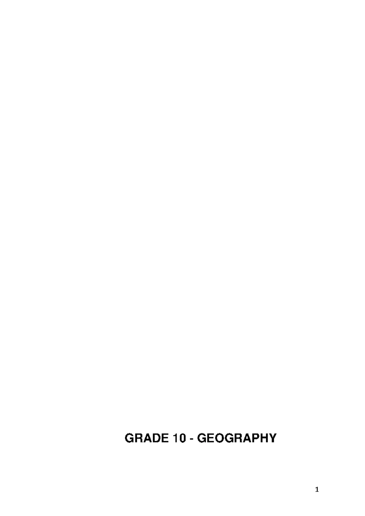 Grade 10 Geography June Exam Paper 1 2022 (QP) - Comprehensive Overview ...