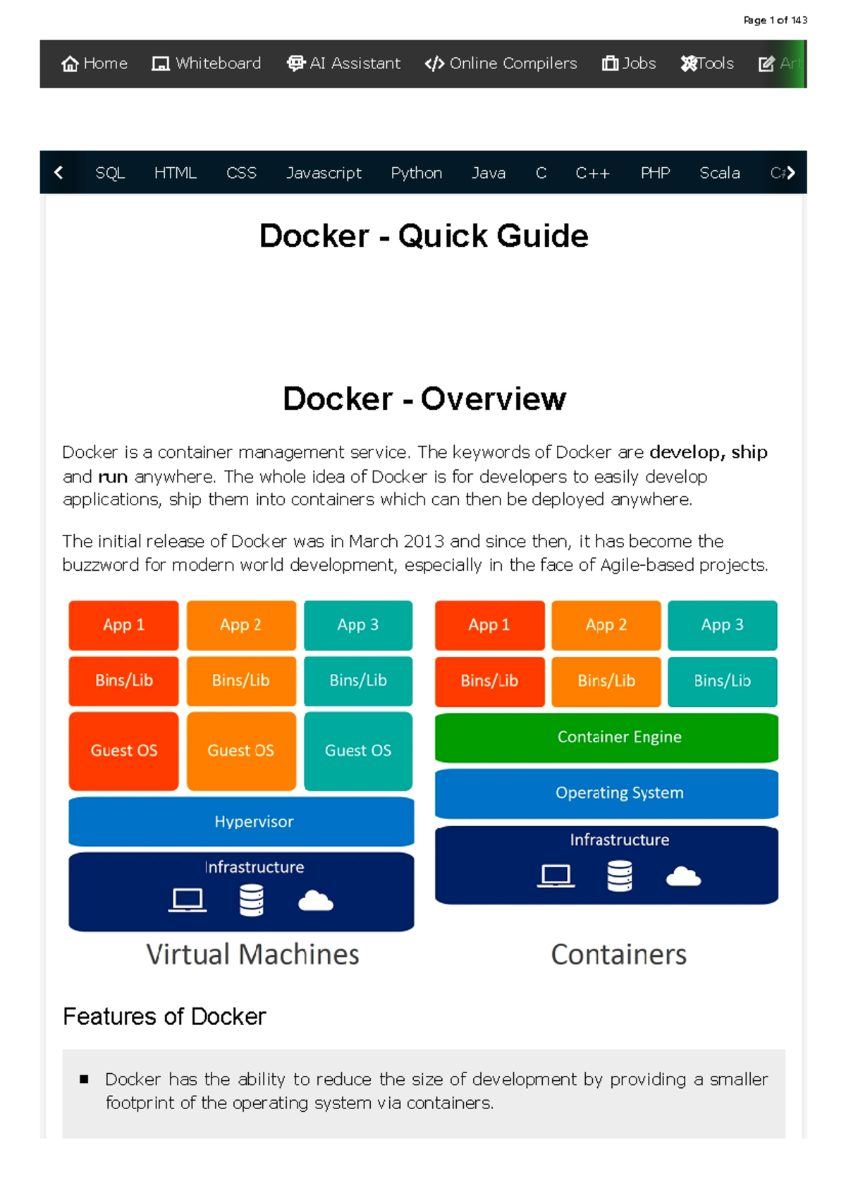 Docker Quick Guide: Installation and Overview of Components - Studocu