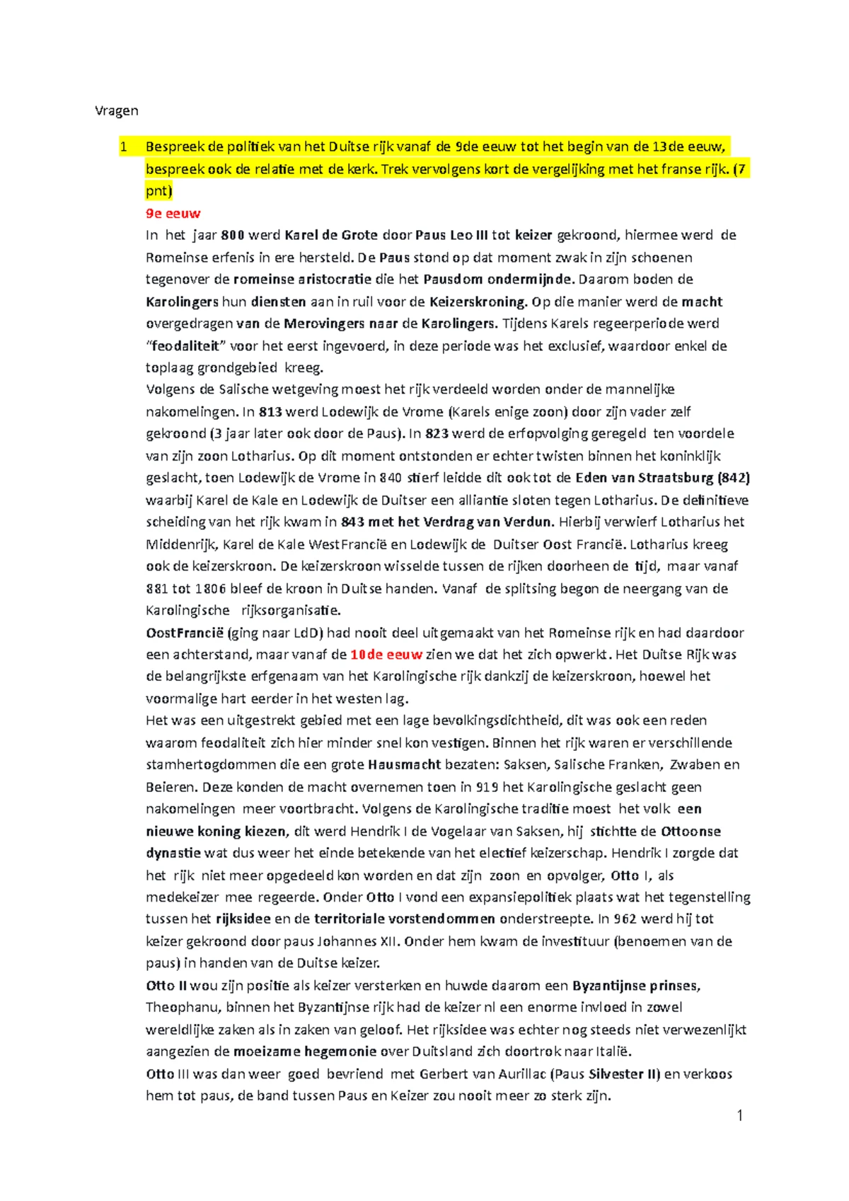 Samenvatting van de Middeleeuwen (A000977A) - Gehele Overzicht - Studocu