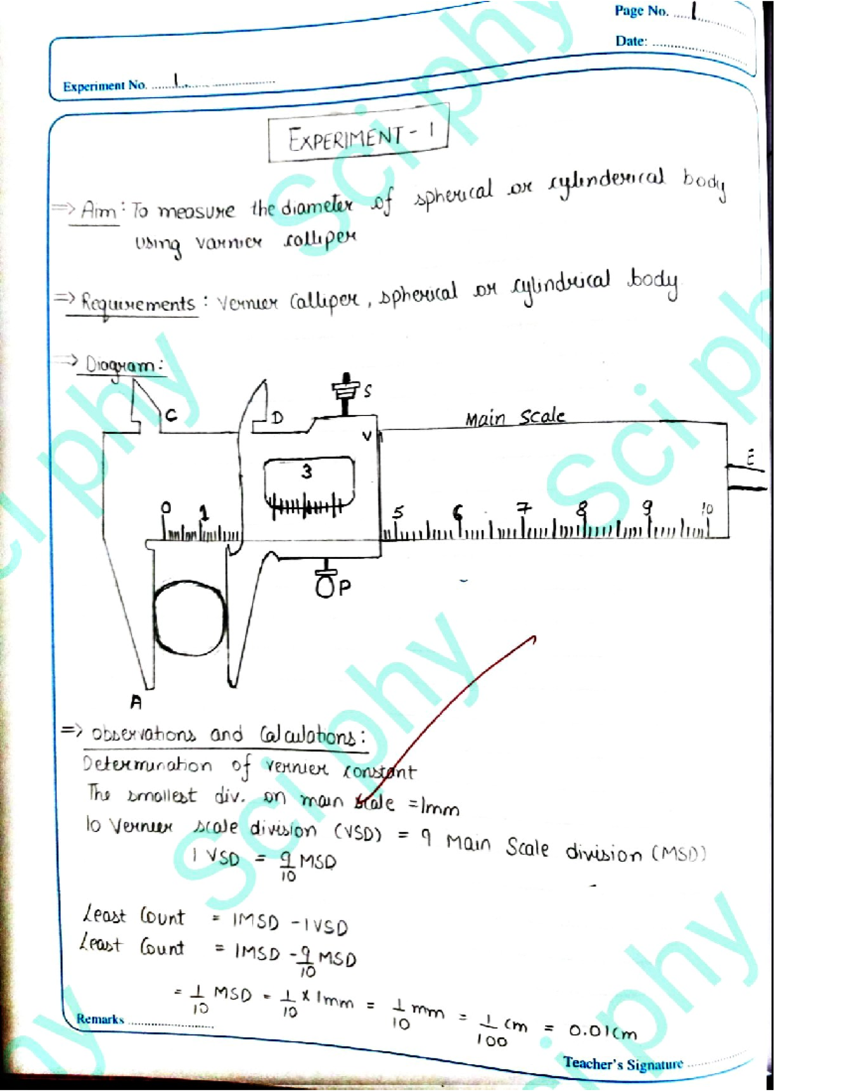 Physics Lab Manual - Class 11 (1): Experiments on Measurement ...