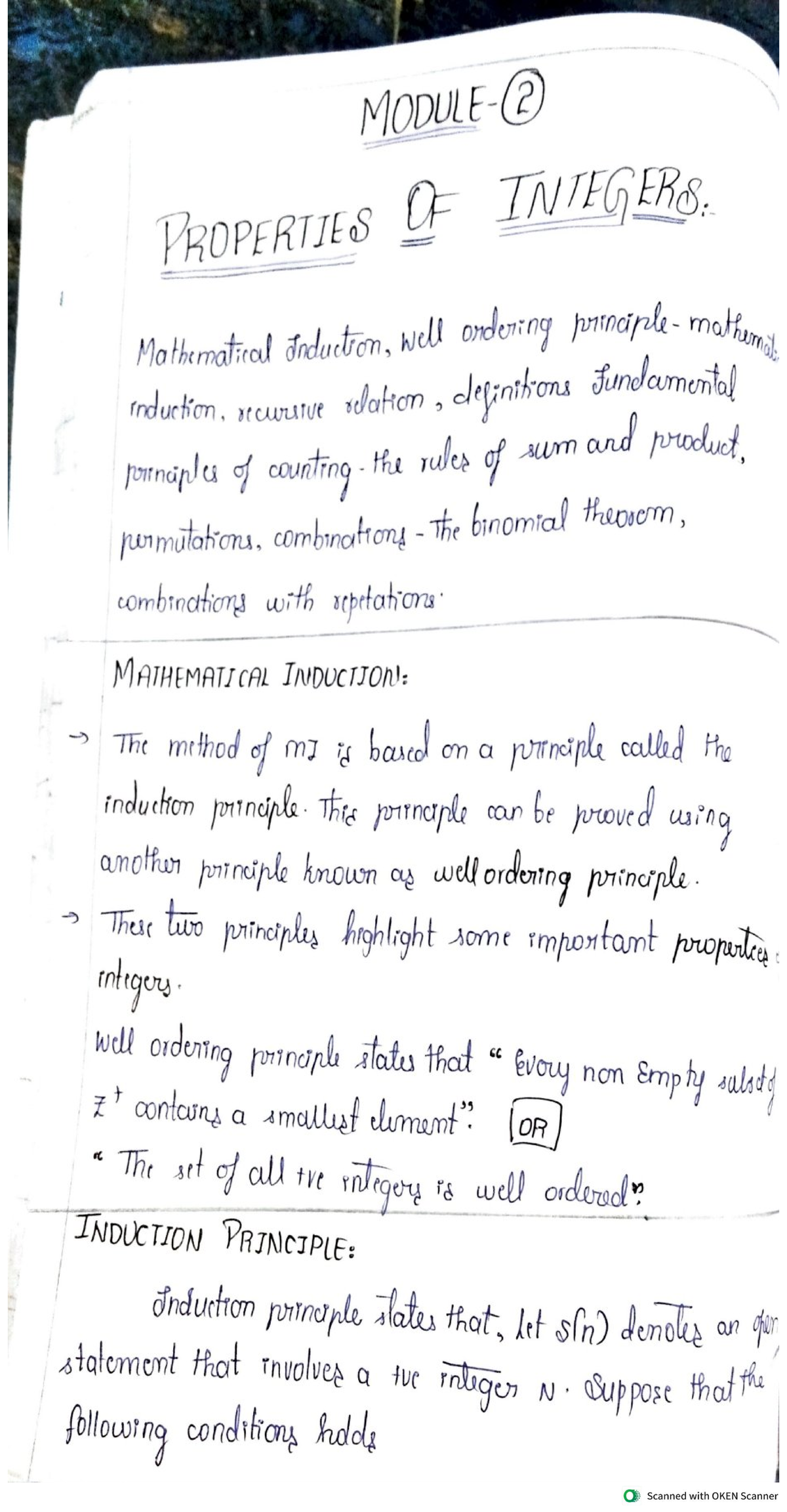 Properties of Integers - Module 2 (DMS) Study Notes - Studocu