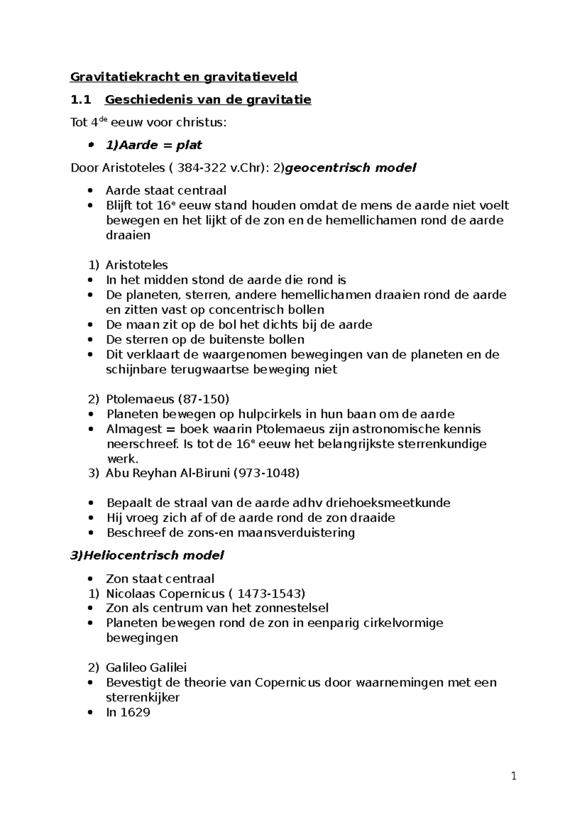 Gravitatiekracht, 5 ASO - Gravitatiekracht en gravitatieveld 1 ...