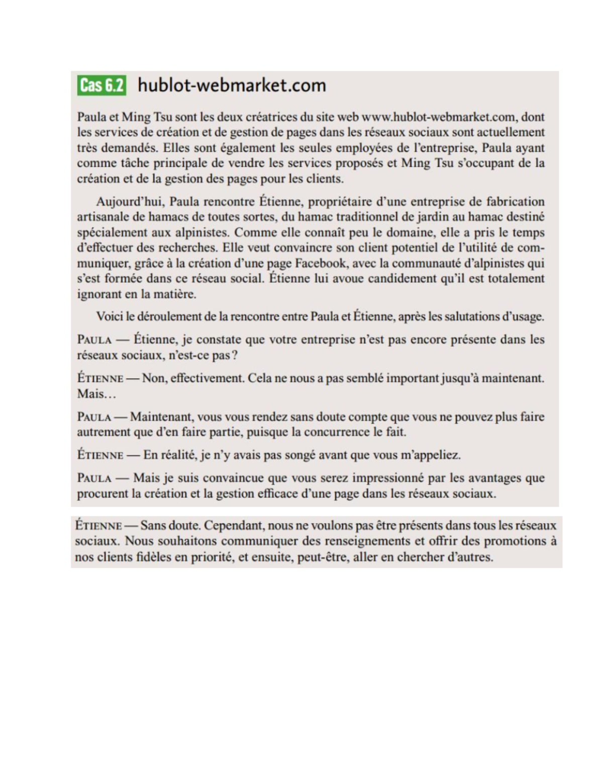 Etudes de cas 6 - travaux - (28) Paula et Ming Tsu sont les deux ...