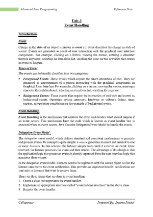 User Interface Components in Java Swing: A Comprehensive Guide - Studocu