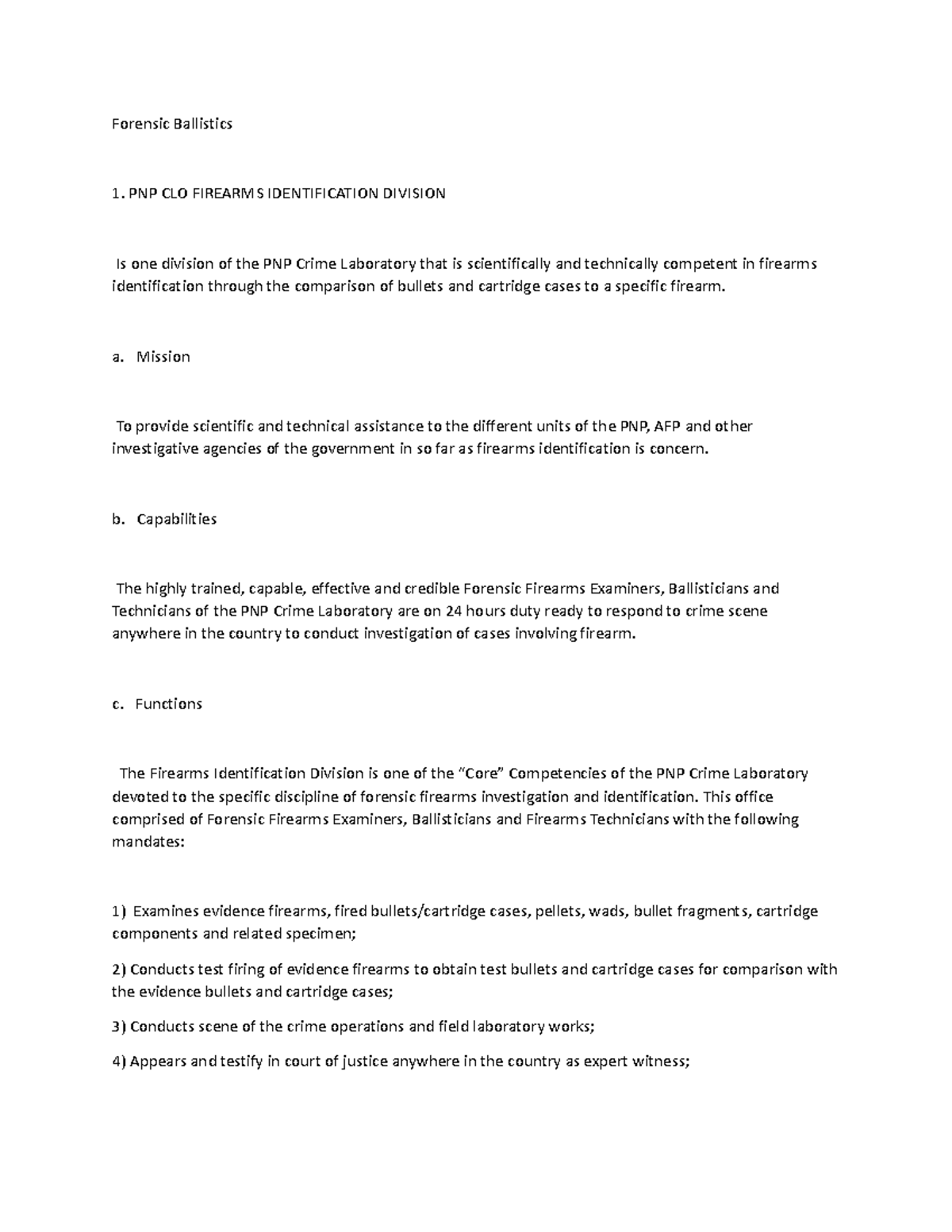 Forensic Ballistics Overview - PNP Firearms Identification Insights ...