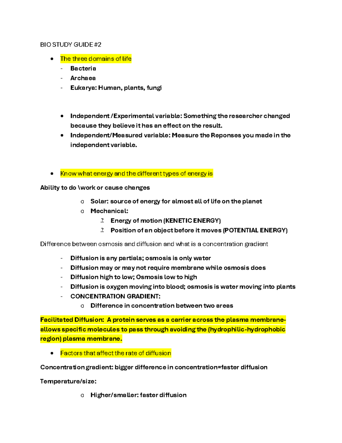 BIO 101 Study Guide: Cellular Respiration & Cell Structure Concepts - Studocu