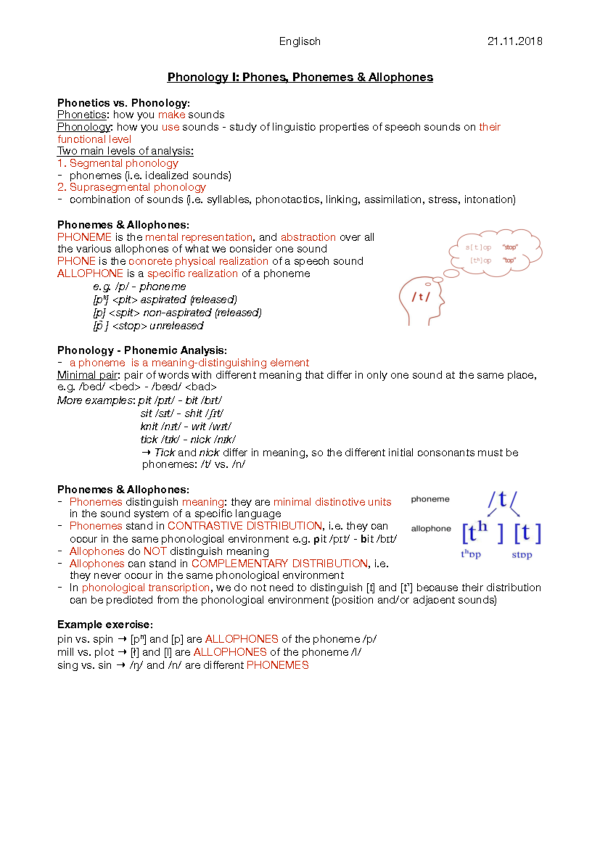 Introduction to Linguistics: Phones, Phonemes & Allophones (ENG101 ...