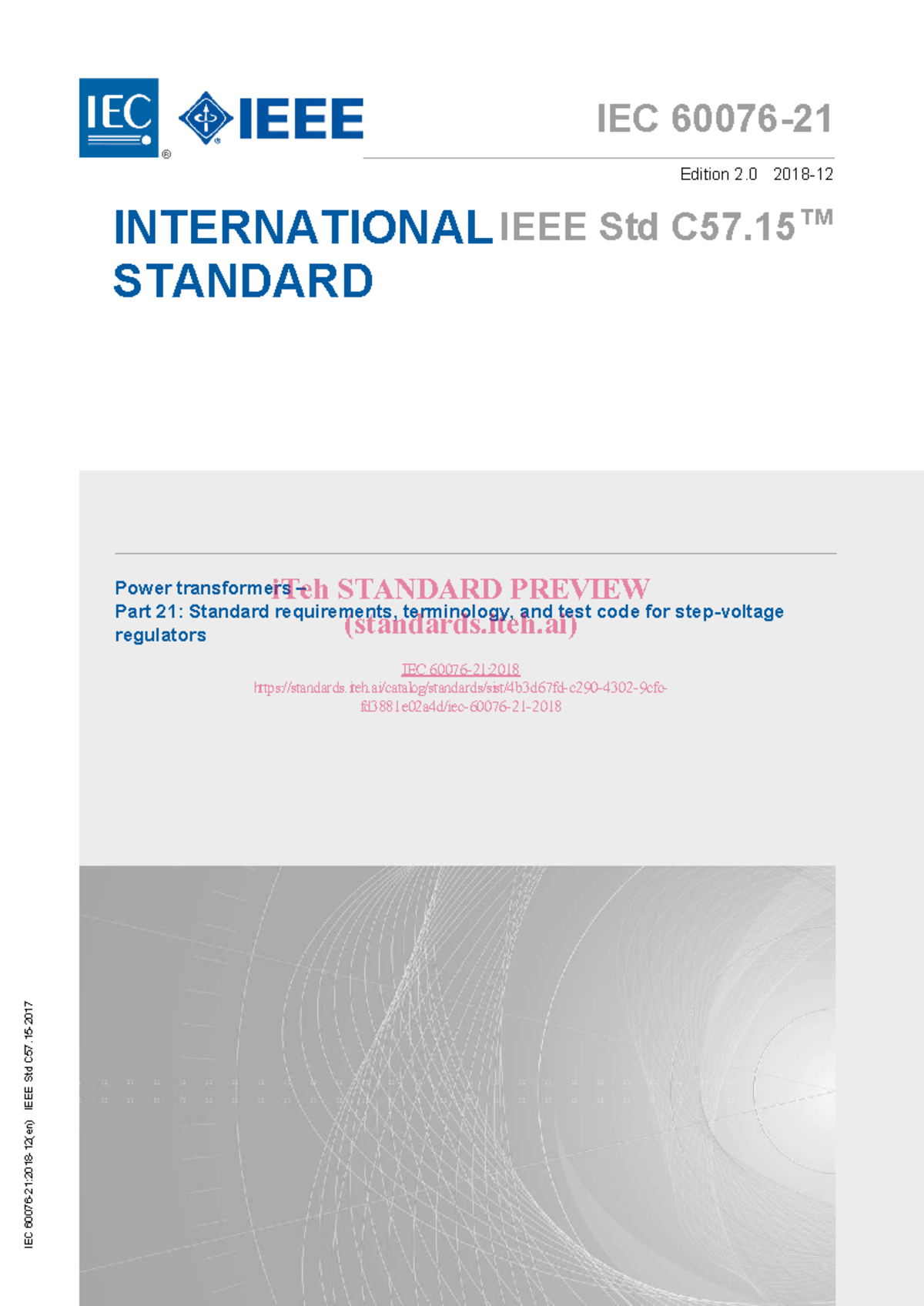 IEC 60076-21:2018 - Standard Requirements for Power Transformers ...