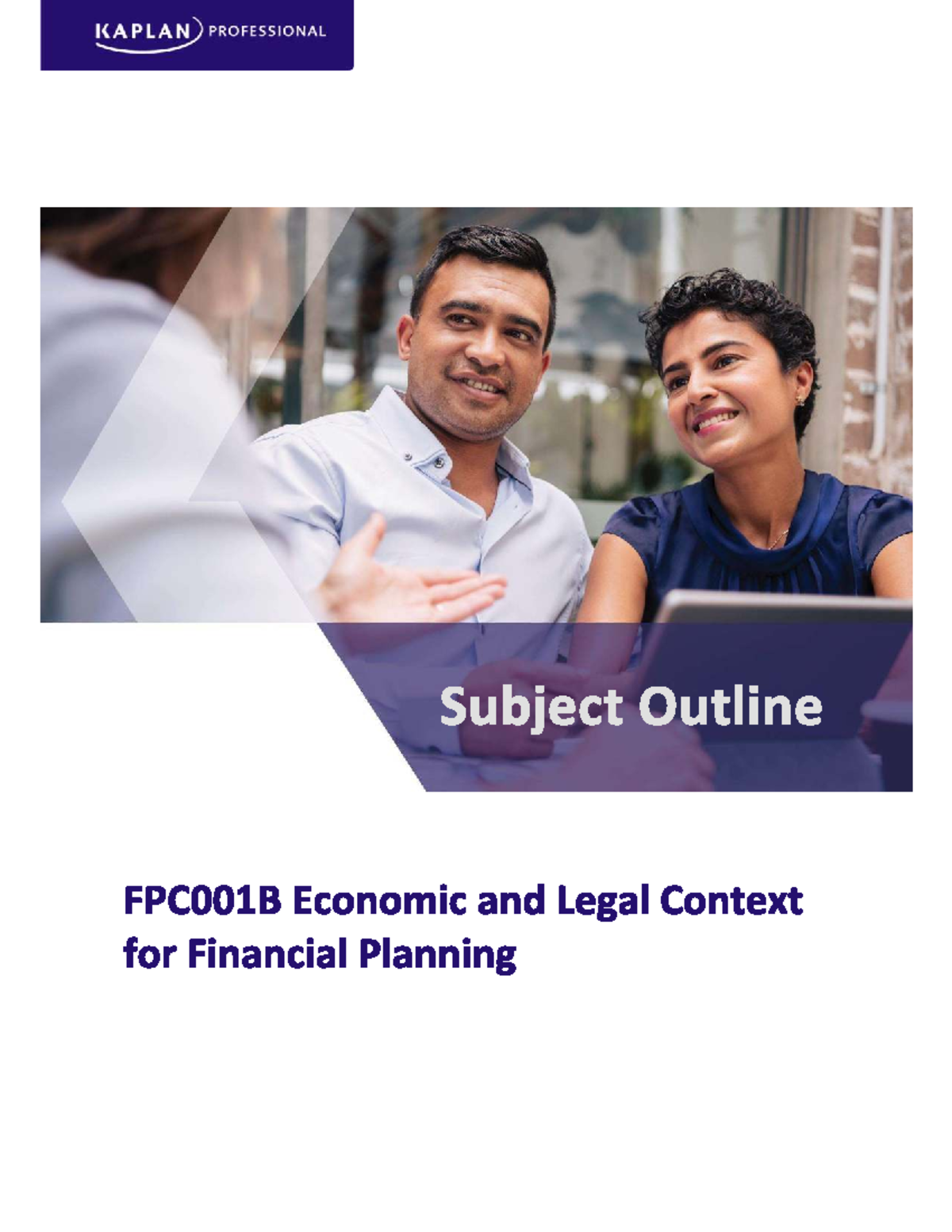 FPCO01B Subject Outline: Economic & Legal Context for Financial ...