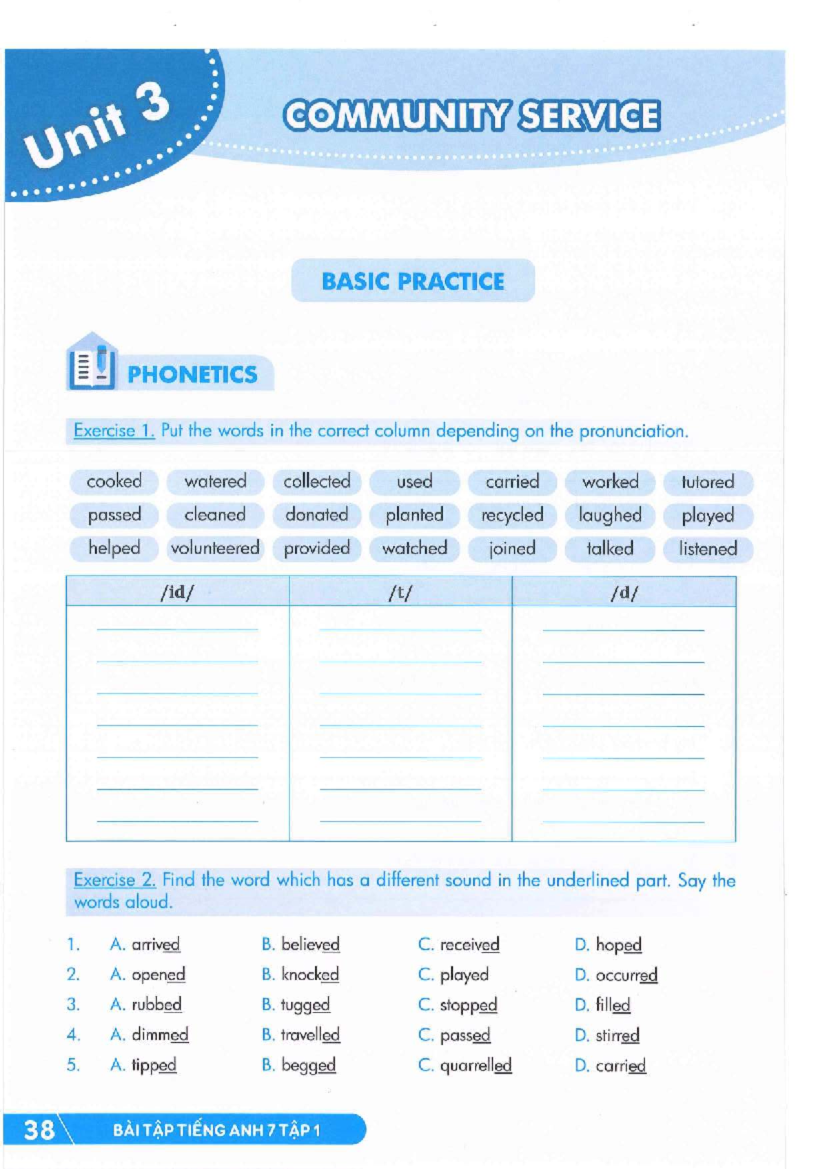 BASIC PRACTICE: PHONETICS & COMMUNITY SERVICE (UNIT 3 & 4) - Studocu