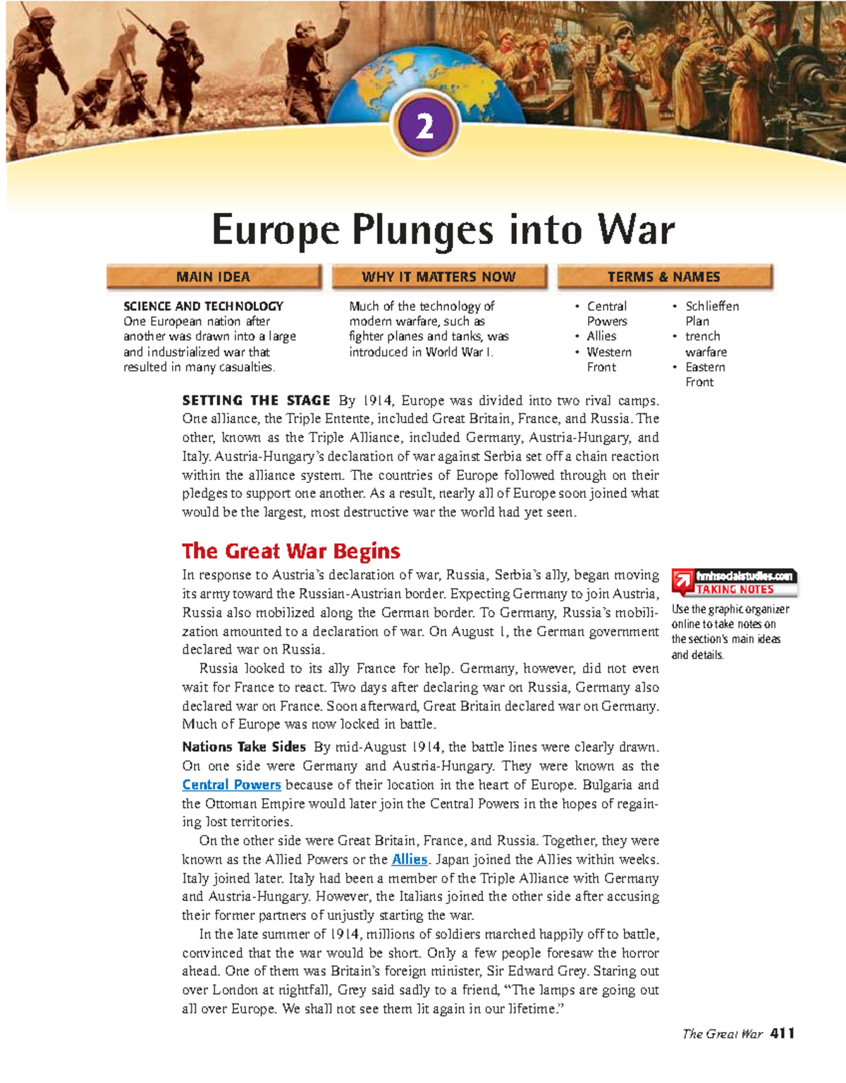 13 - Europe Plunges into War: The Great War's Impact on Tech - Studocu