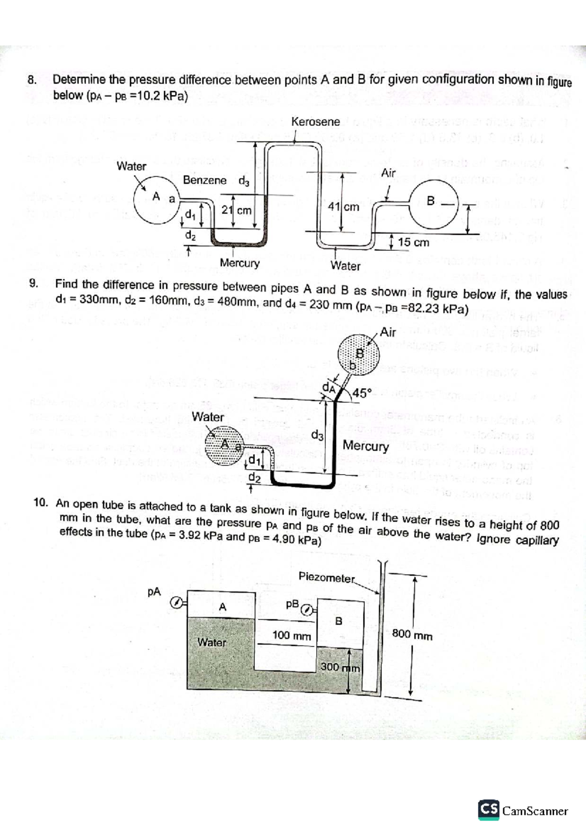 Chapter 1b: Pressure Difference Calculations in Fluid Mechanics - Studocu