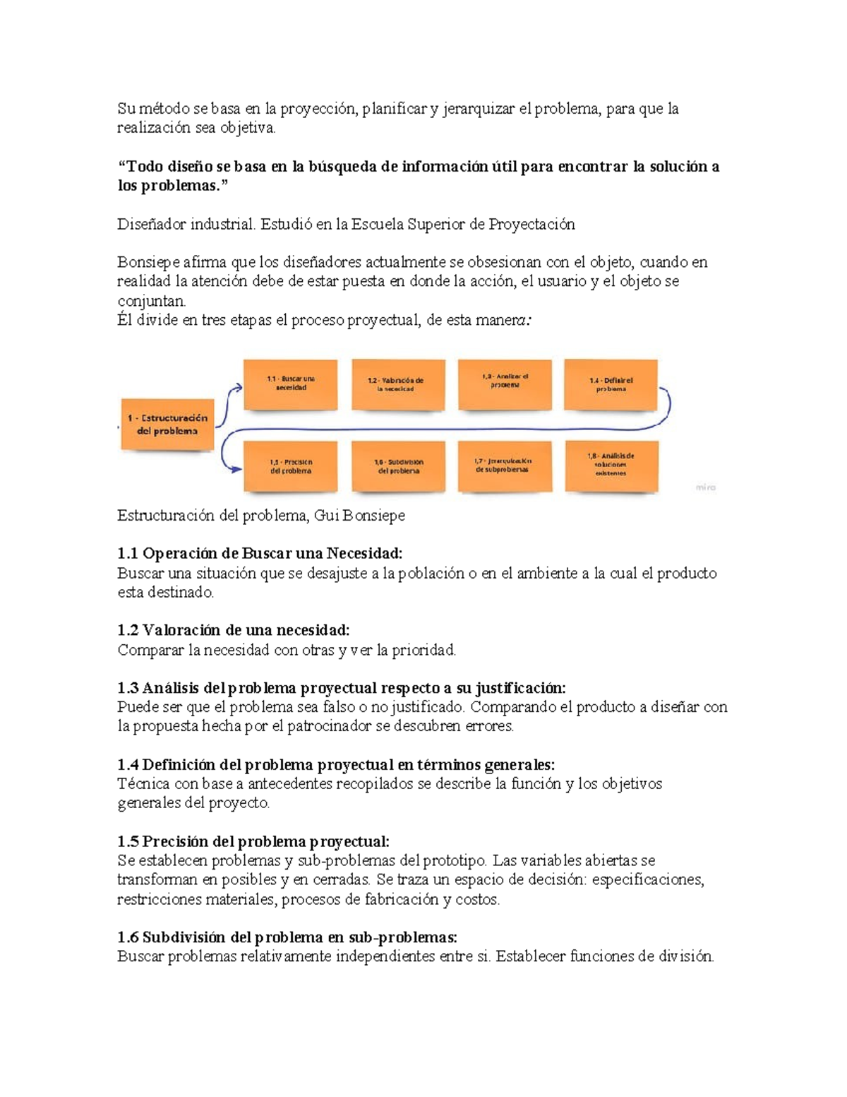 Concepto de Diseño y Proceso Proyectual según Gui Bonsiepe - Studocu