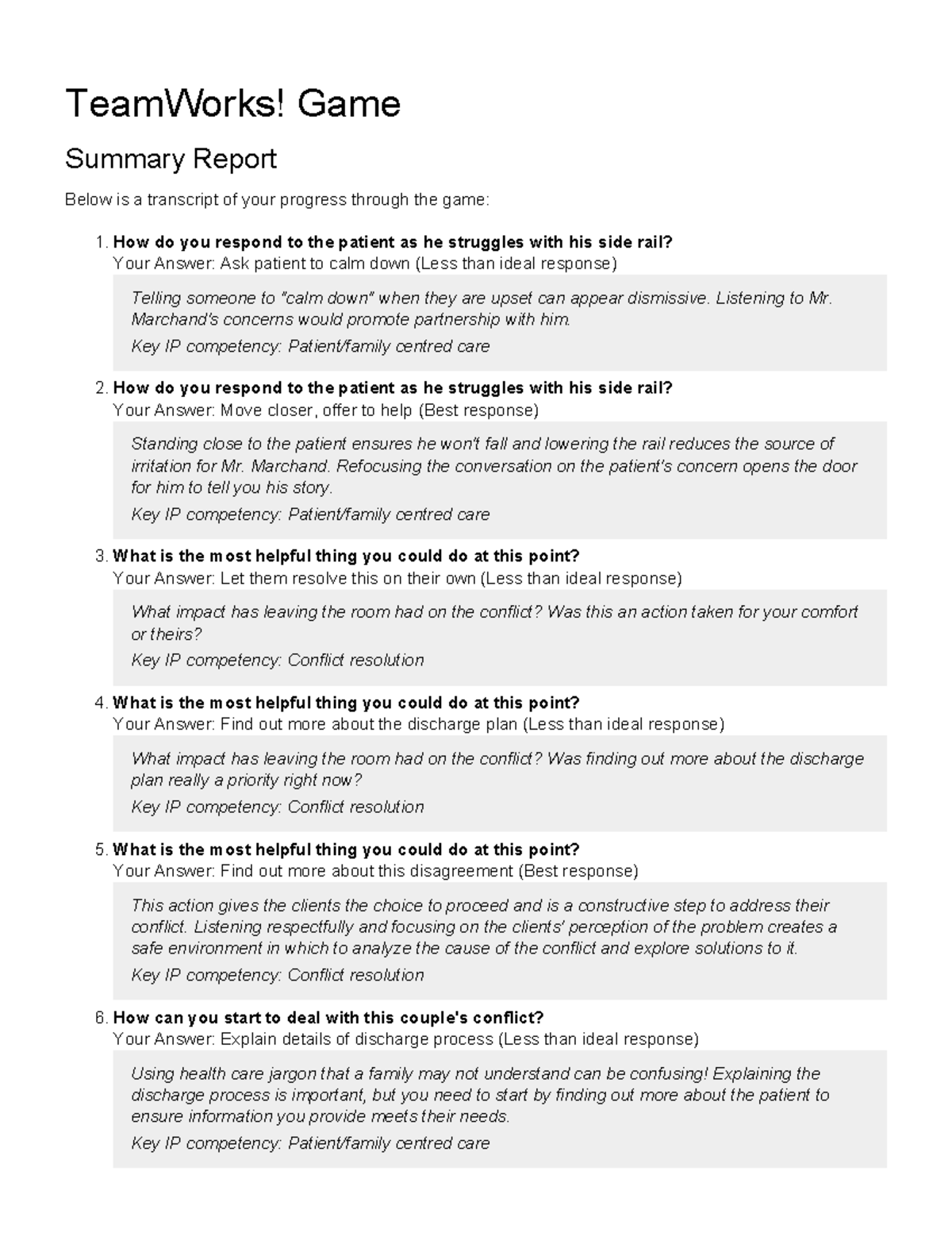 Teamworks summary - dhrj 3hfbhdr3 - TeamWorks! Game Summary Report ...