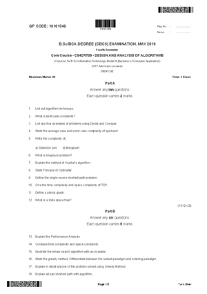 PHP2020 - PHP previous year question paper 2020 MG university - QP CODE: 20101023 Reg No : - Studocu