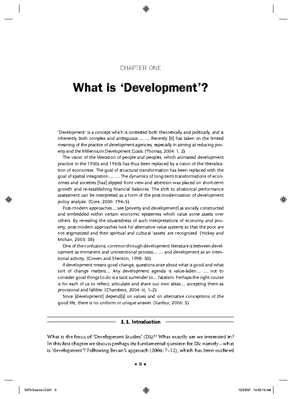 International Development Studies (IDS) Chapter 1: Understanding 'Development' - Studocu