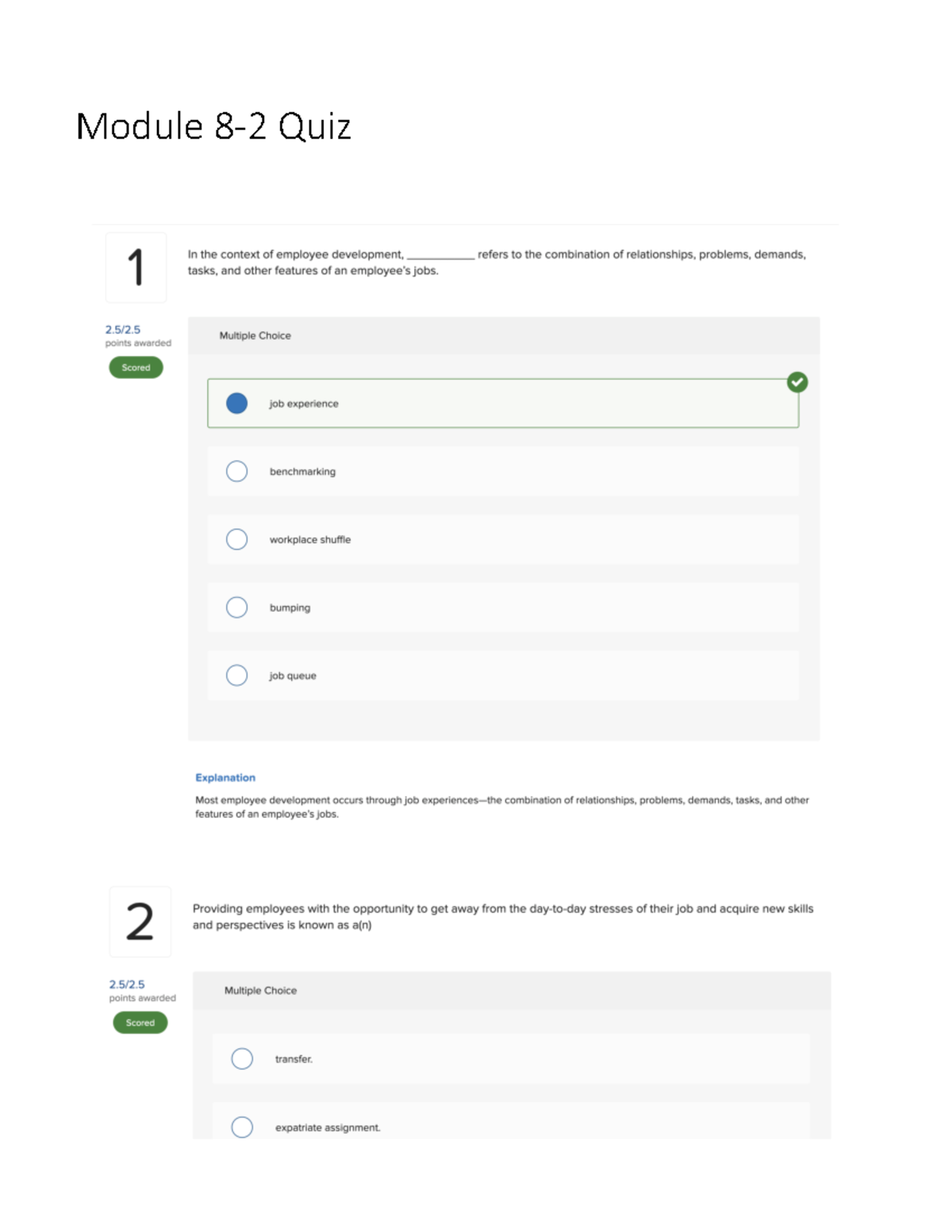 Module 8-2 Quiz - Key Concepts and Review - Studocu