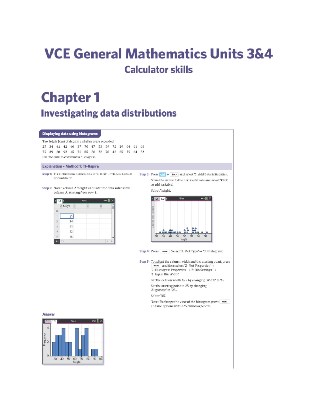 VCE General Mathematics Unit 4 AOS 1: Matrices Summary & CAS Steps ...