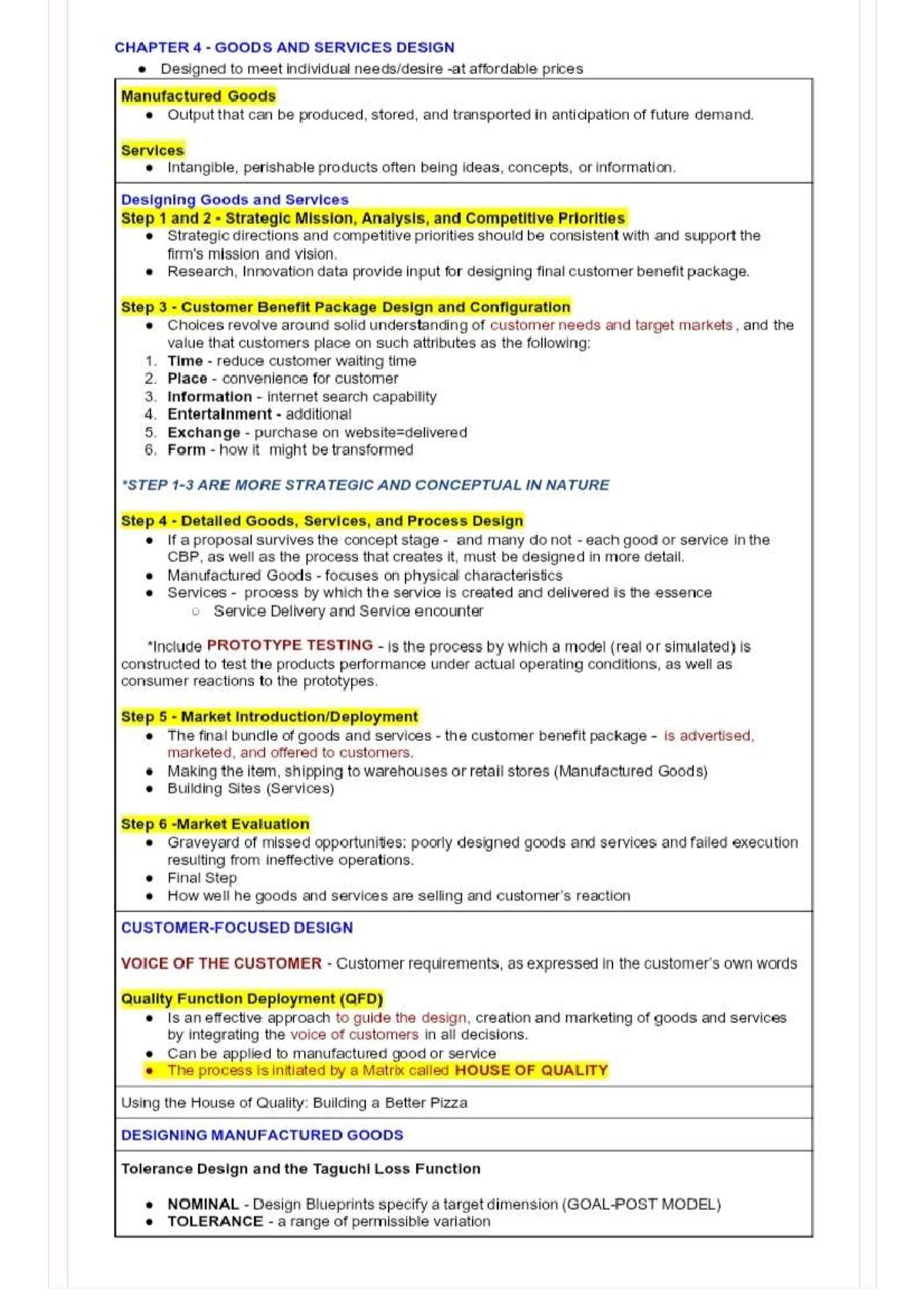 CHAPTER 4: GOODS AND SERVICES DESIGN - Product Design Overview - Studocu