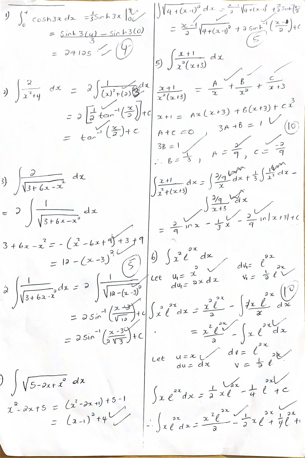 Test 202 Memo - Notes on Advanced Calculus Techniques - Studocu