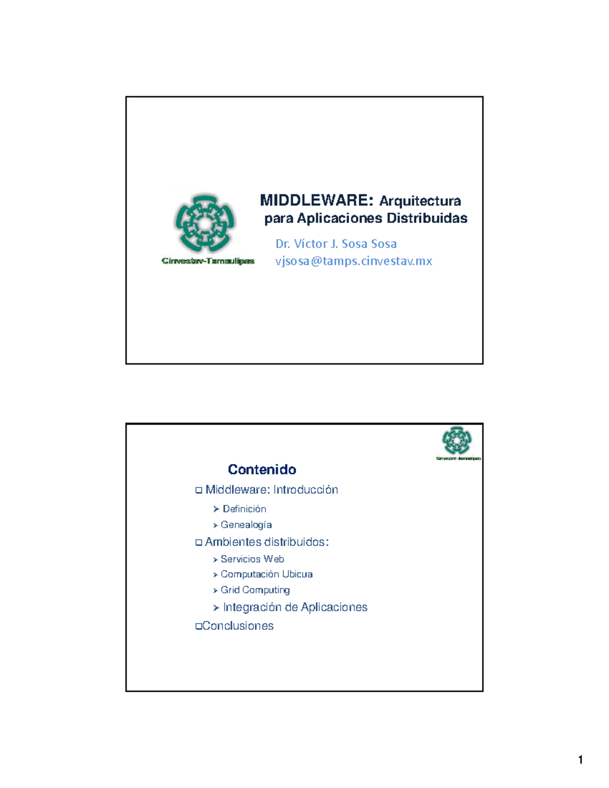 Middleware: Arquitectura para Aplicaciones Distribuidas - Dr. Víctor J ...