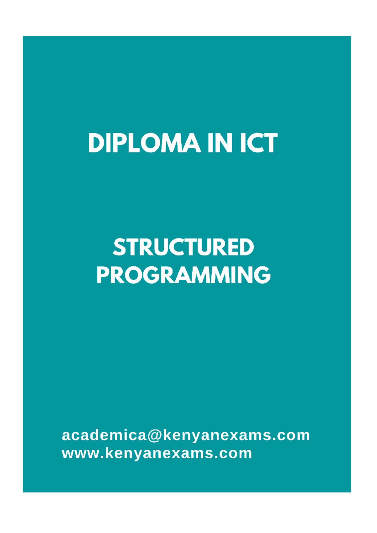 C Programming Notes on Structured Programming Concepts - Studocu