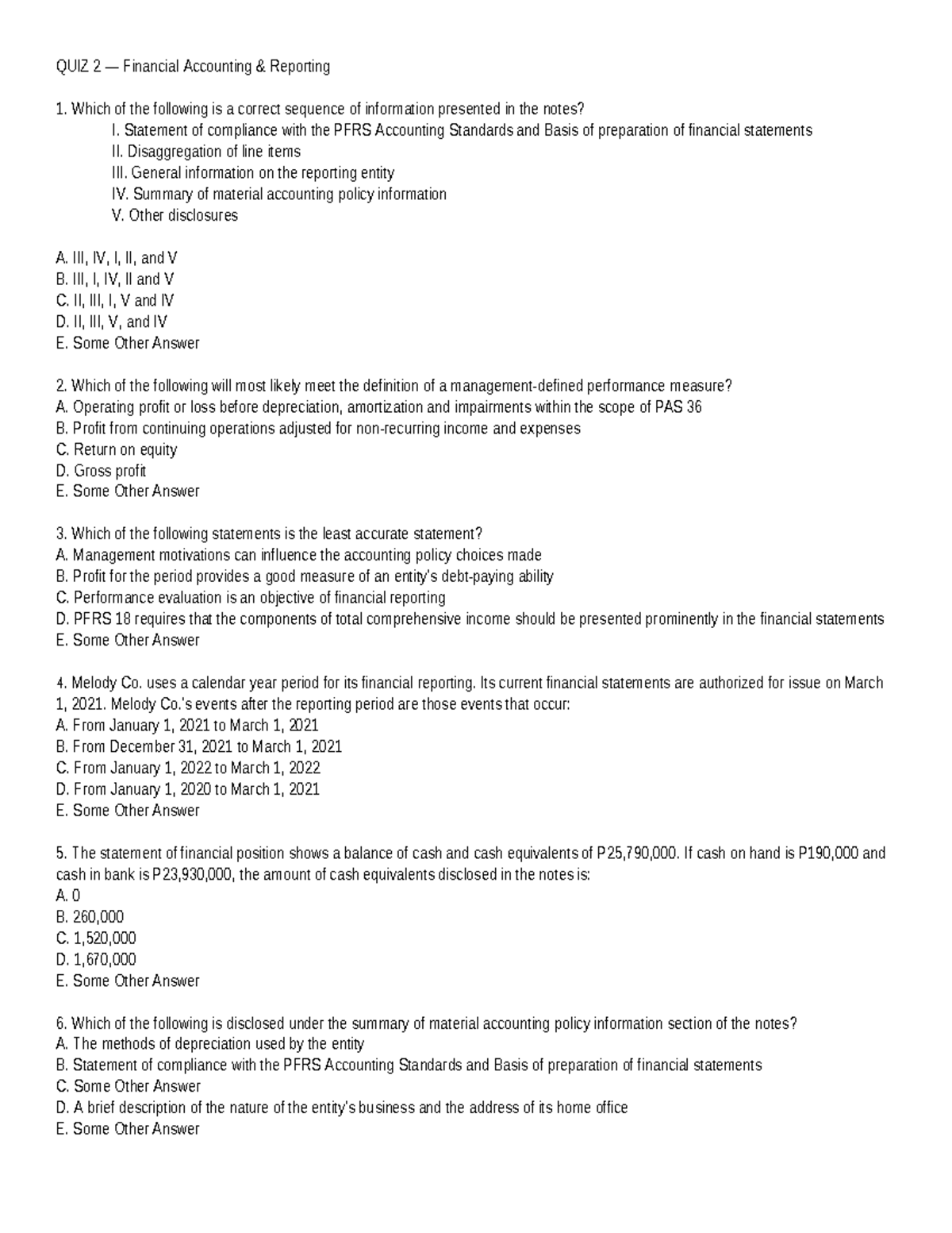 IC-FAR-Q2 - Financial Accounting Reporting Practice Quiz - Studocu