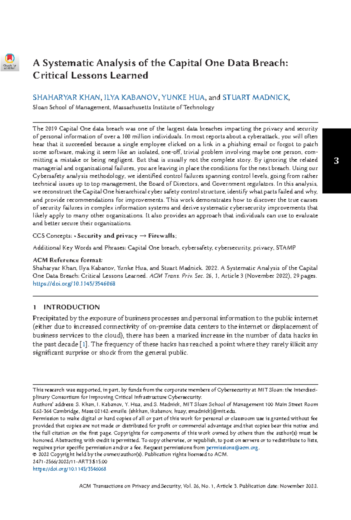A Systematic Analysis of the Capital One Data Breach - 3 A Systematic ...