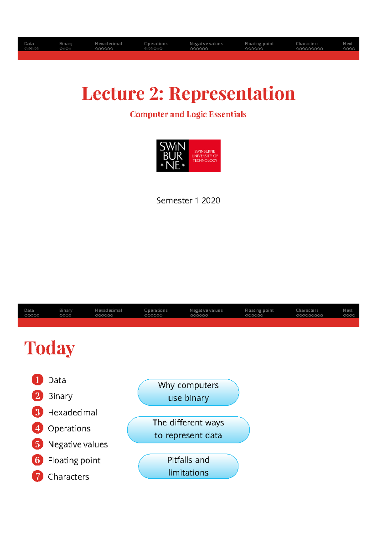 Handout 02 - Lecture 2: Representation Computer and Logic Essentials ...