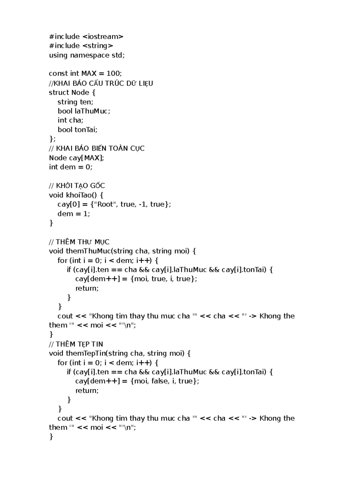 C++ Data Structure Implementation: File System Management - Studocu