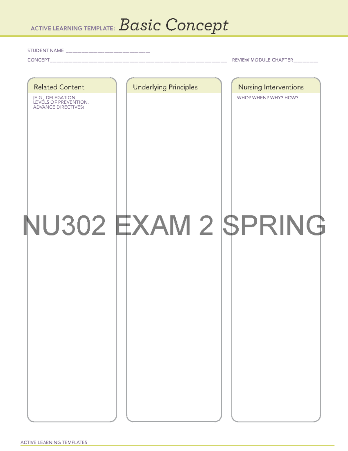EXAM 2- Basic Concept-3 - CMN 350 - ACTIVE LEARNING TEMPLATES Basic ...