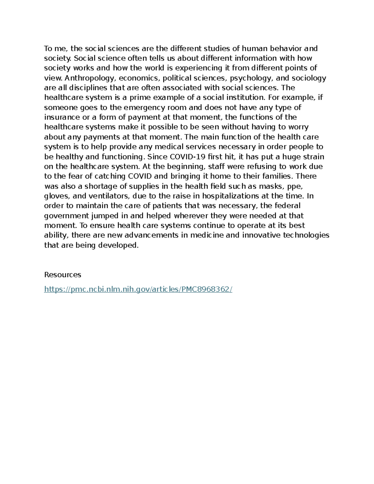 SCS 215 Mod 1: Understanding Social Sciences and Healthcare Systems ...