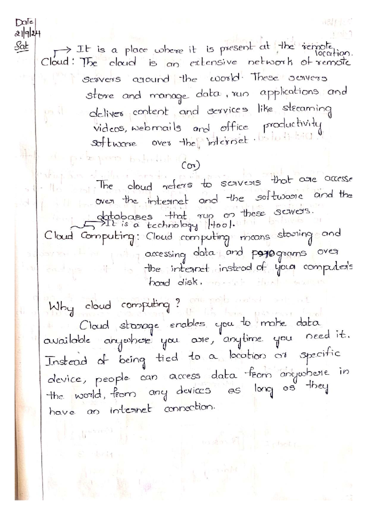 CC UNIT 1 - Overview of Cloud Computing and Its Paradigms - Studocu