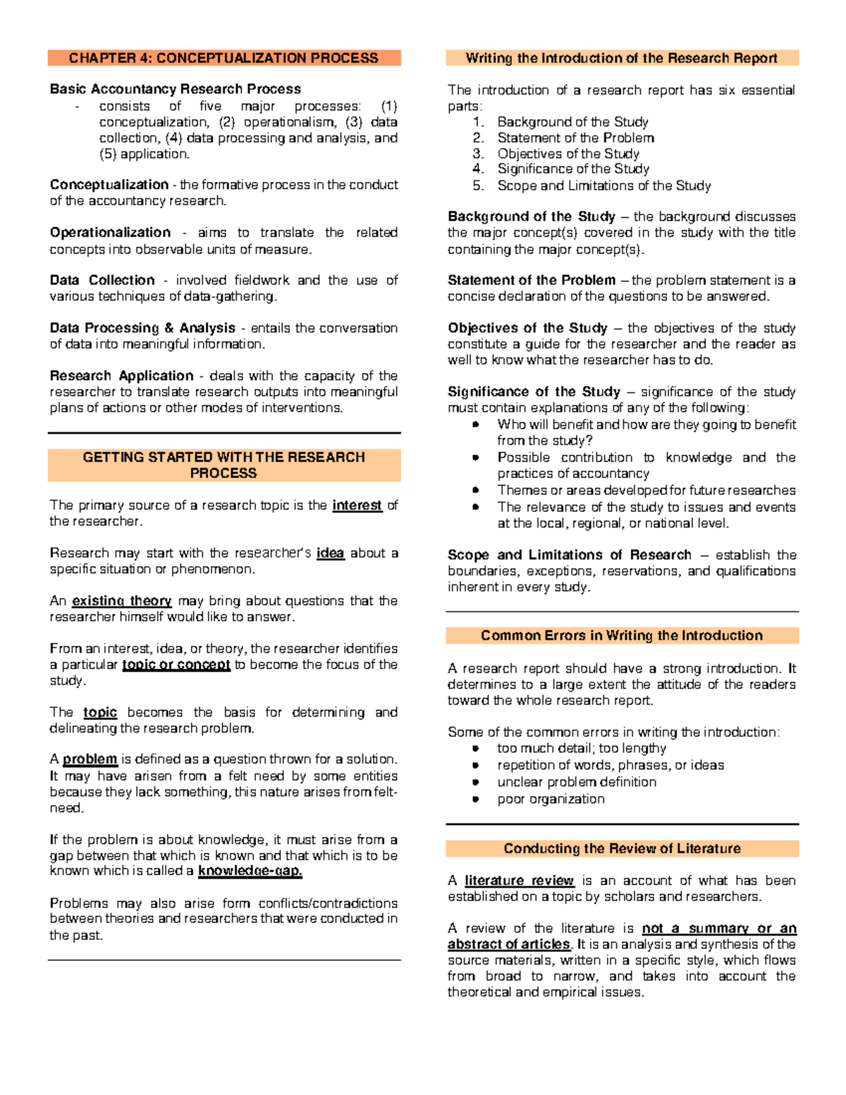 CHAPTER 4: CONCEPTUALIZATION PROCESS in Management Accounting Midterm ...