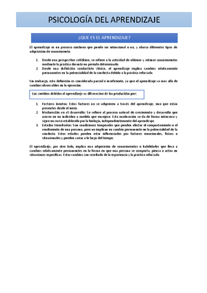 UC3 TEMA 4 - UC3 psicologia del aprendizaje - UC 3. TEMA 4: Aprendizaje cognitivo: resolución de ...